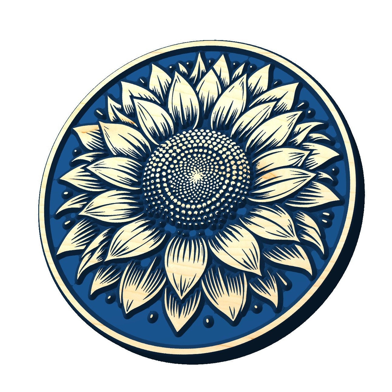 CNC Sunflower Pattern for Ornamental Carving V-carve Pro CRV File ...