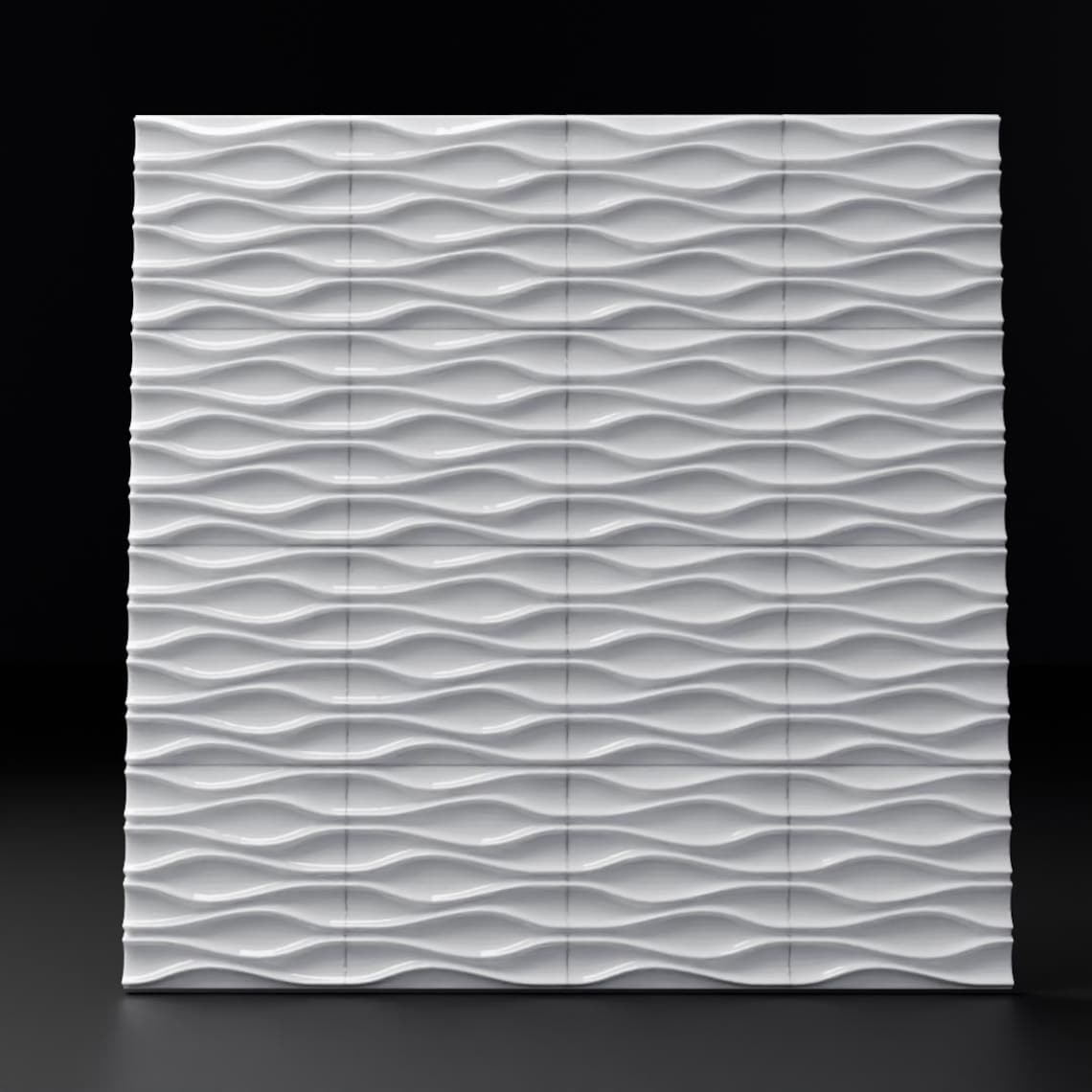 Wispy Waves 3D Wall Panel Design: Tileable CNC STL File (digital ...