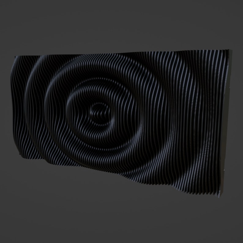 Water Ripple Wall Art: 3D Wood Relief CNC Cut File (instant Download ...