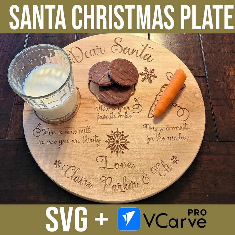 Walnut Santa Cookie Tray - Etsy