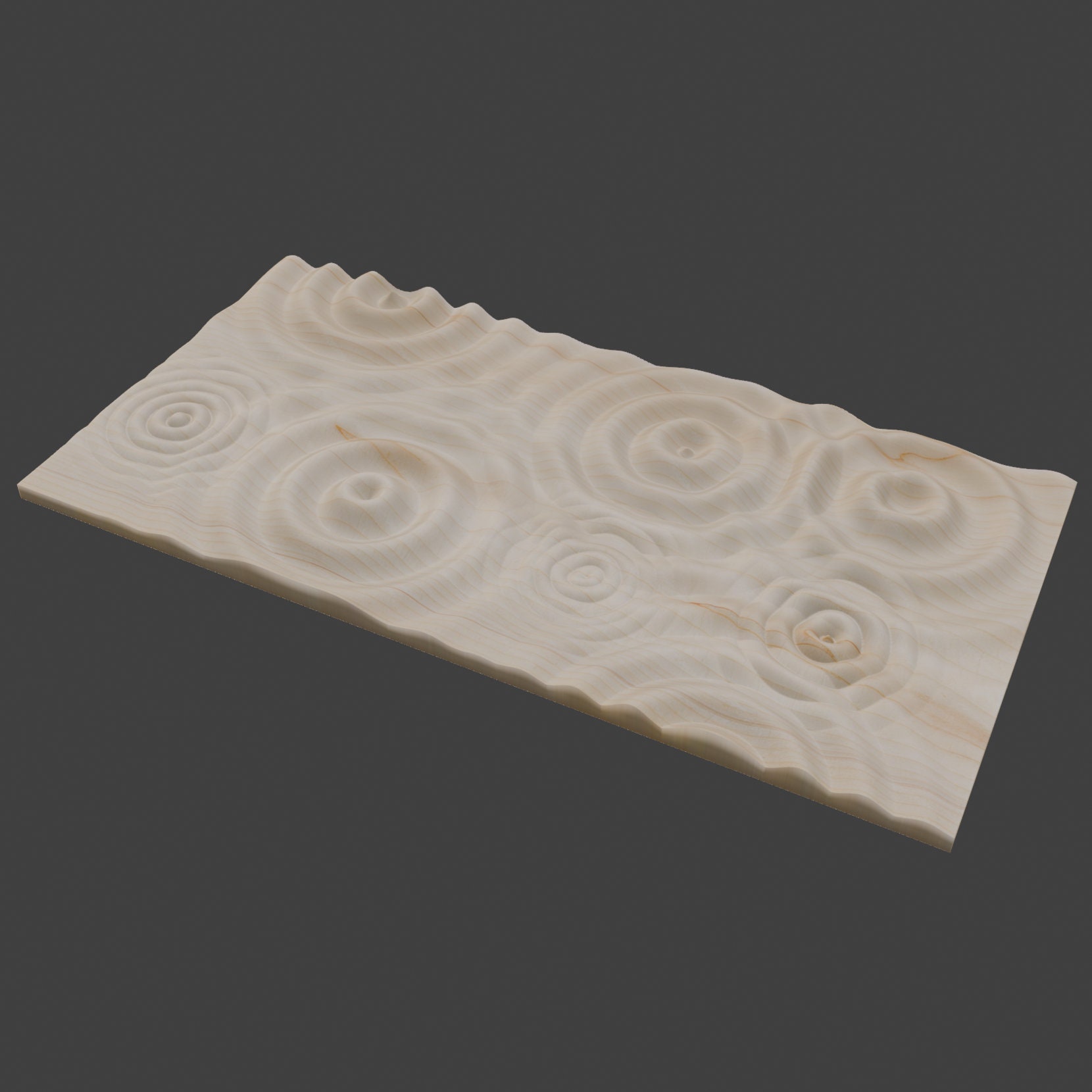 Table Top Water Drop Ripples Digital 3D STL File for CNC Printing ...