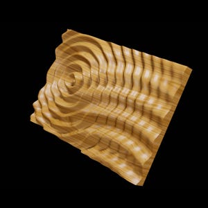 Wood Ripple Pattern Art | 3D Wall Panel Design File | Decorative Wood Relief | Water Ripple ...