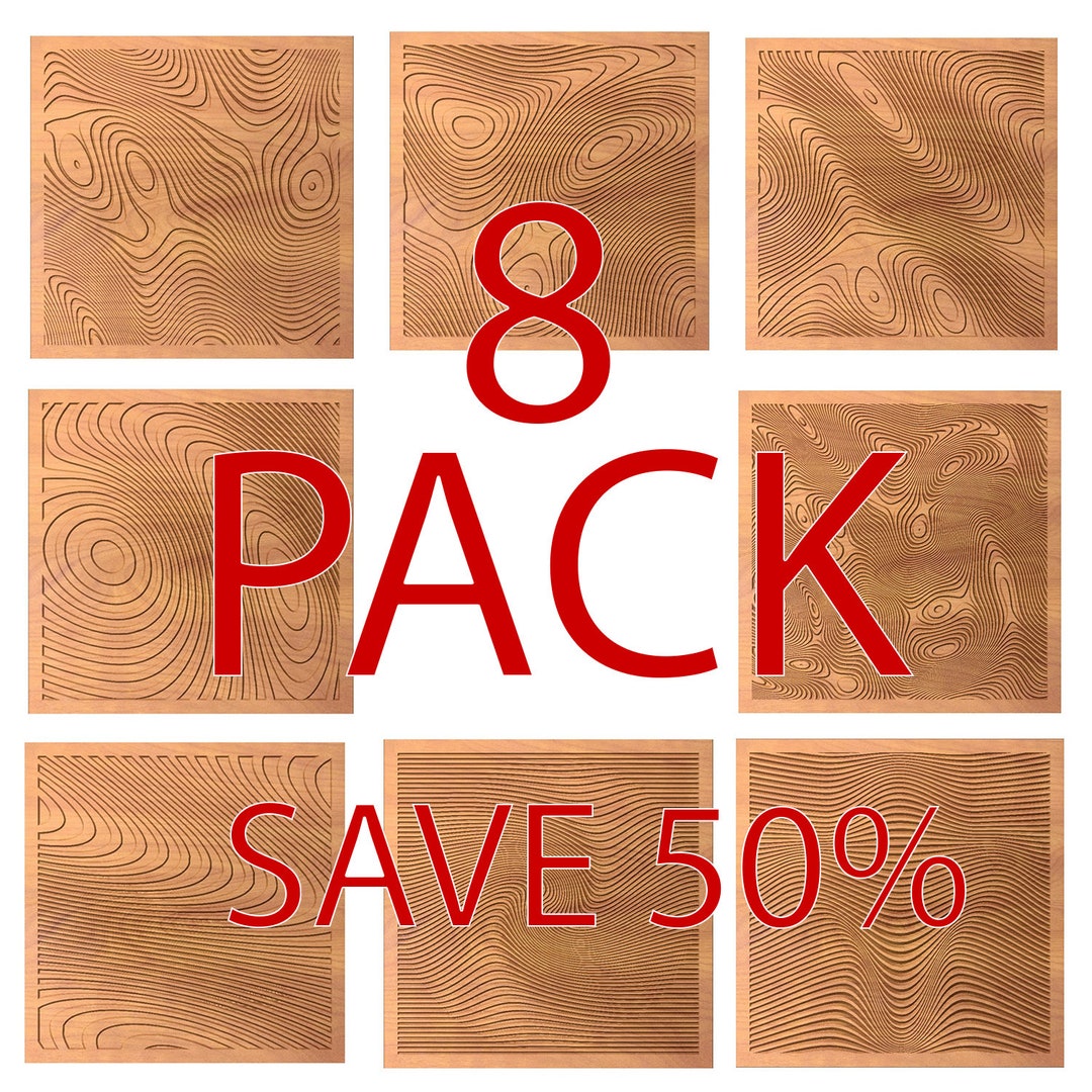 8 Pack Vectric Vcarve Pro Patterns Vector Files for CNC V-carving ...