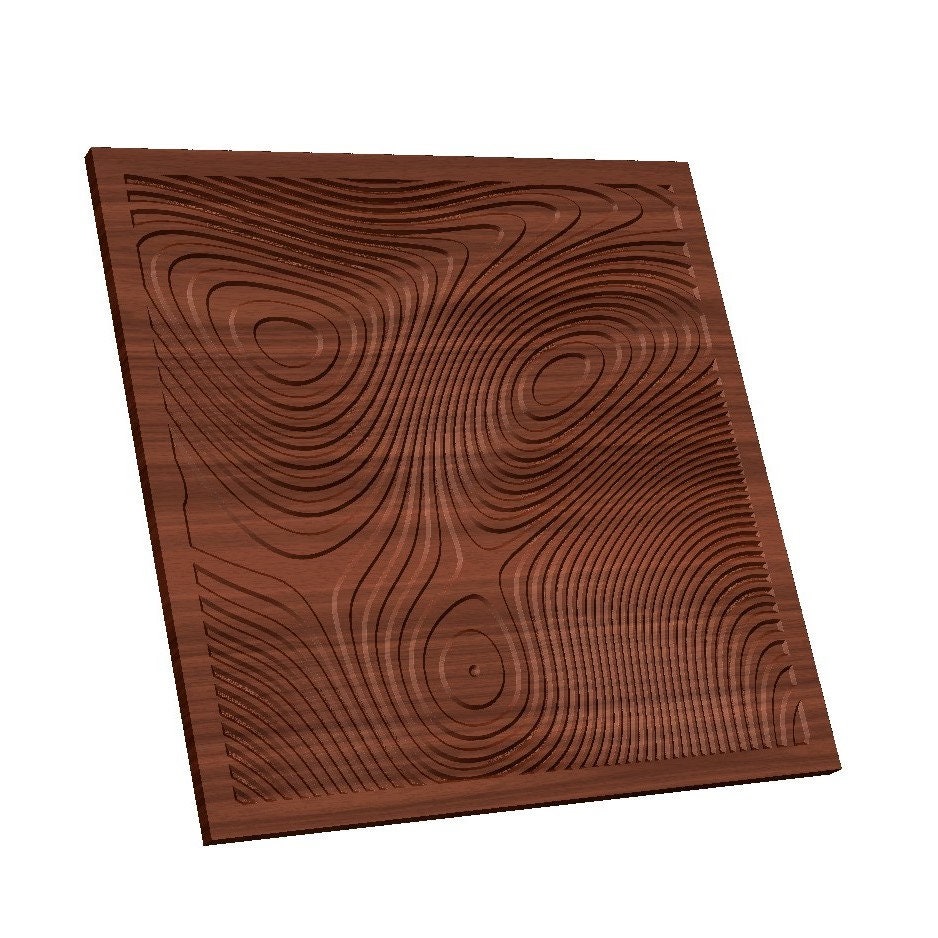Topographic Abstract SVG Vector File for CNC Vcarve Carving Pattern ...
