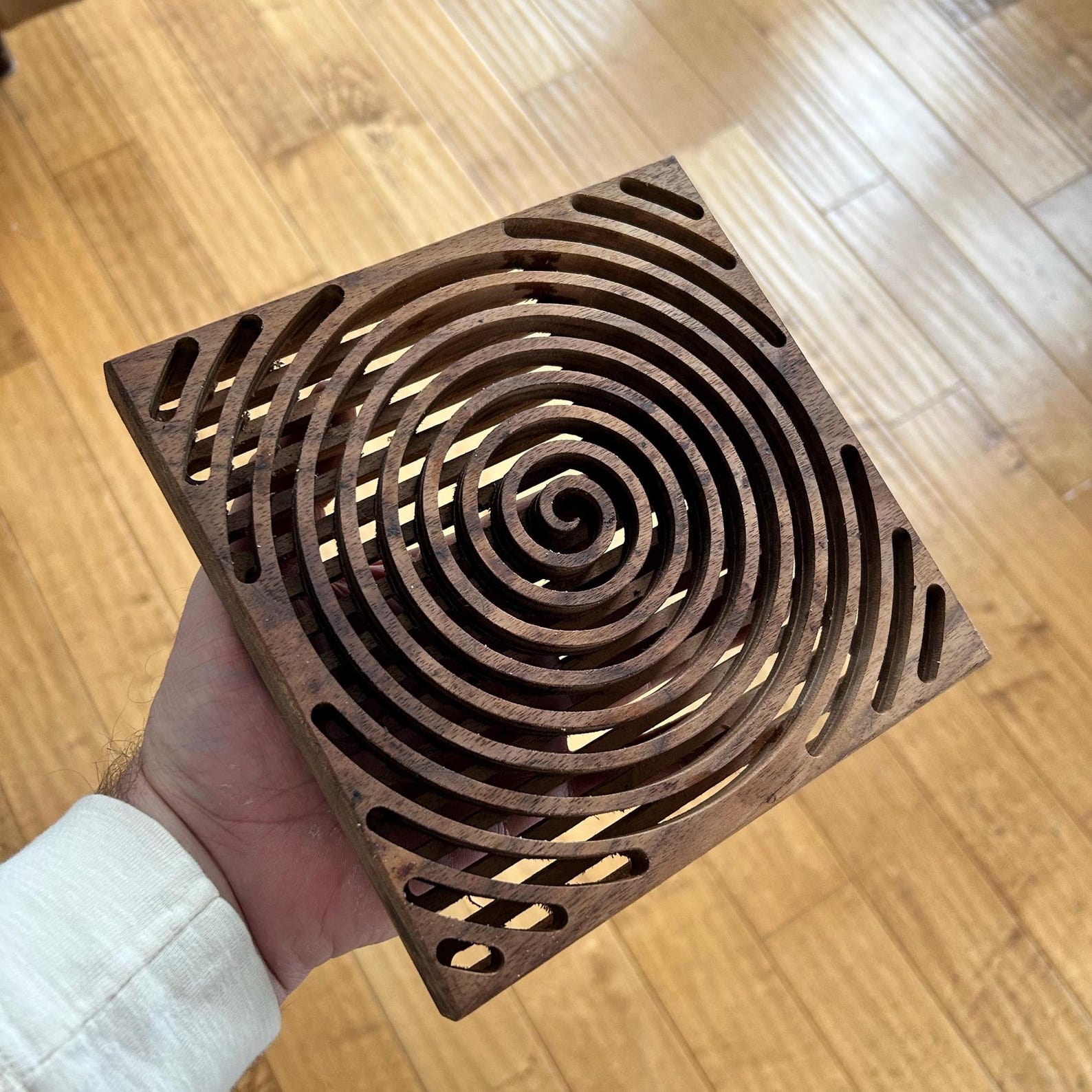 Spiral Trivet Cut File: CNC Wood Coaster Design (SVG, CRV) (digital ...