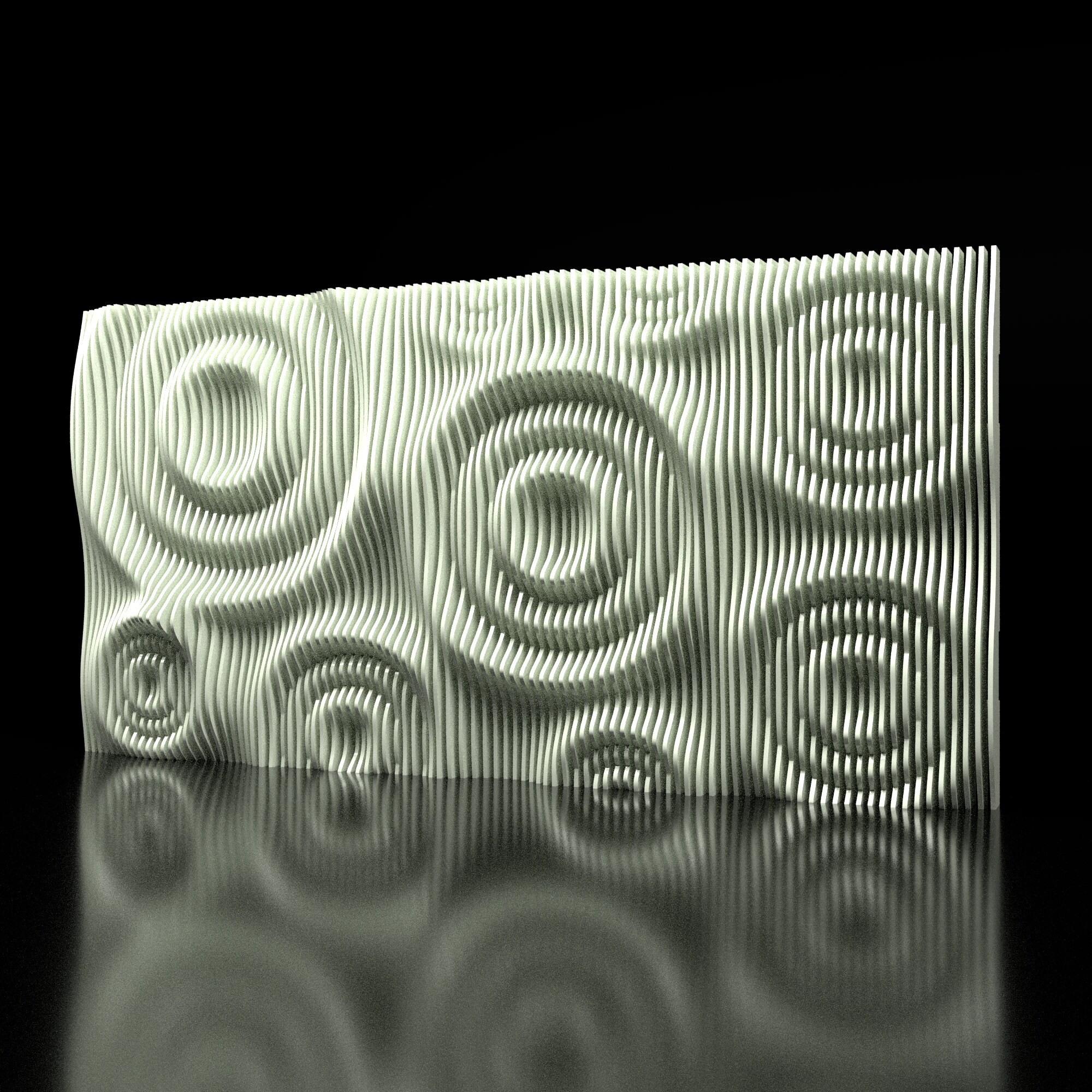Parametric Wall Art 96 Slat Water Drops Wave 3D Wood for Carving With ...