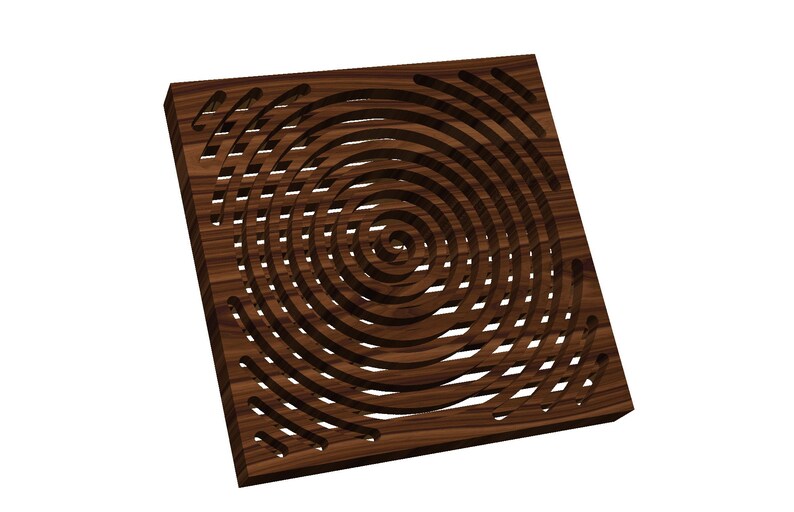 Spiral Trivet Cut File: CNC Wood Coaster Design (SVG, CRV) (digital ...