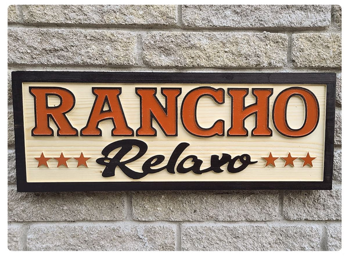 RANCHO RELAXO Sign Digital File for Carving With CNC Using Vetric ...