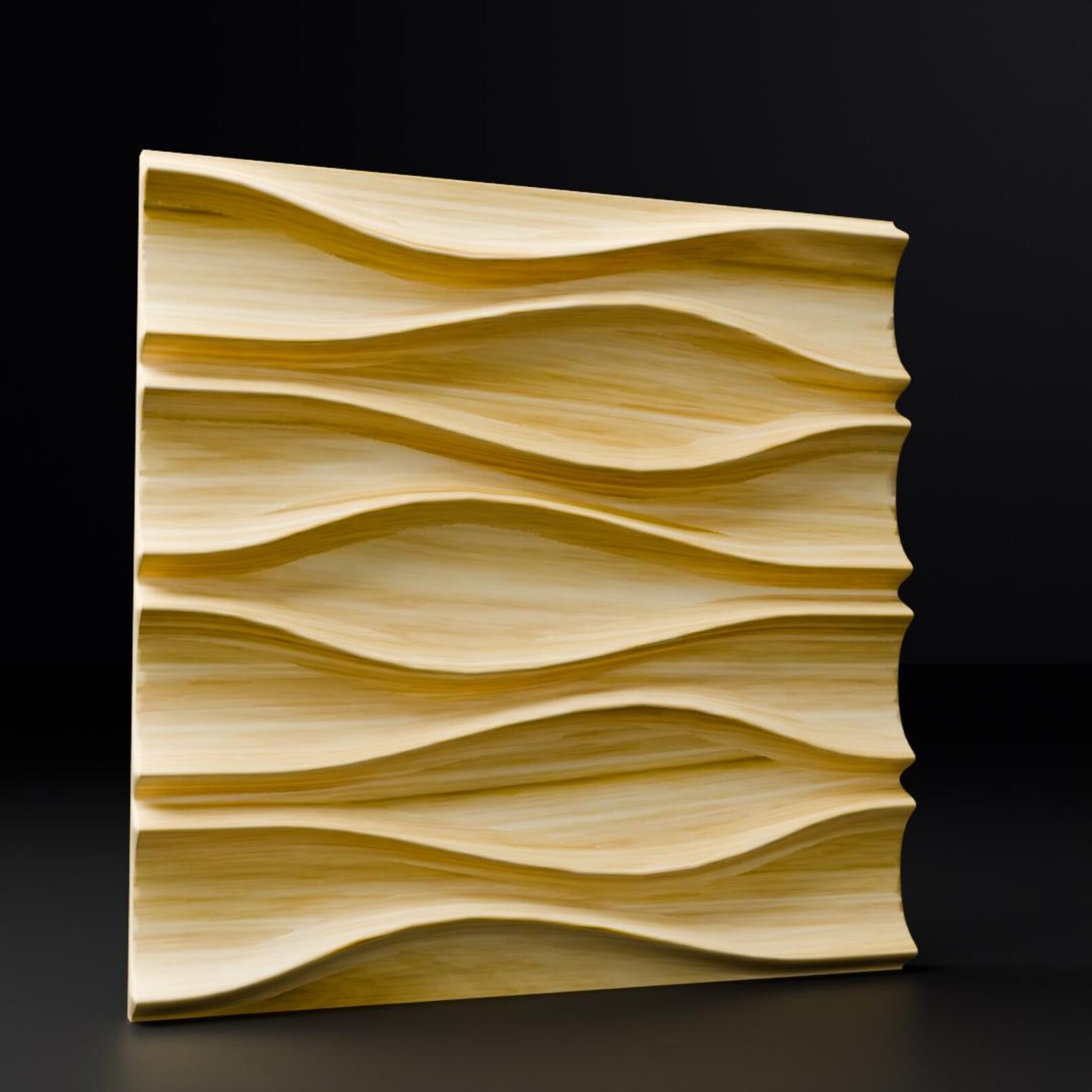 Wispy Waves 3D Wall Panel Design: Tileable CNC STL File (digital ...