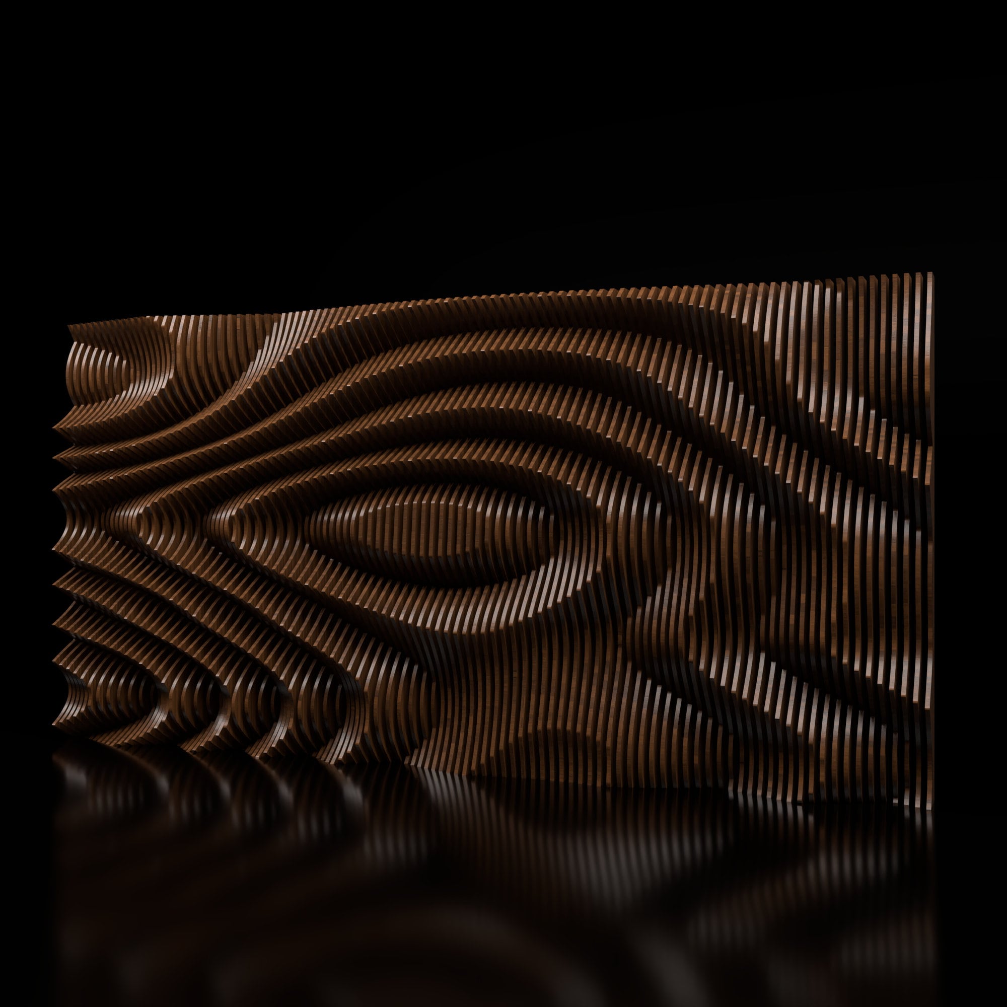 Parametric Wall Art Aztec Eye Abstract 3D Wood for Carving With CNC ...
