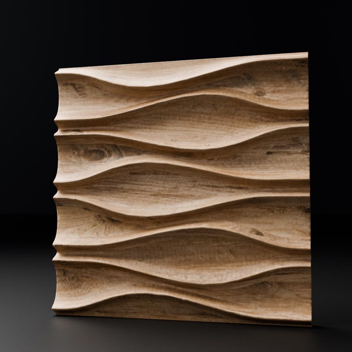 Wispy Waves 3D Wall Panel Design: Tileable CNC STL File (digital ...