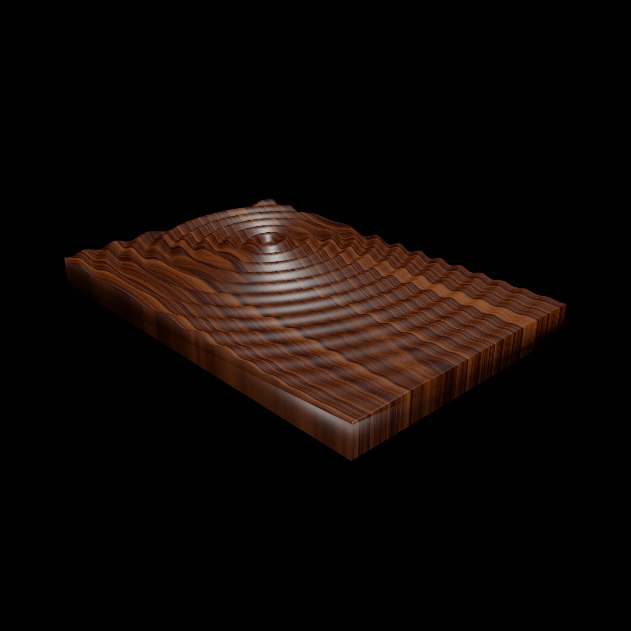 3D Water Ripple Wall Panel Design: CNC Carved Wood Relief (STL File ...
