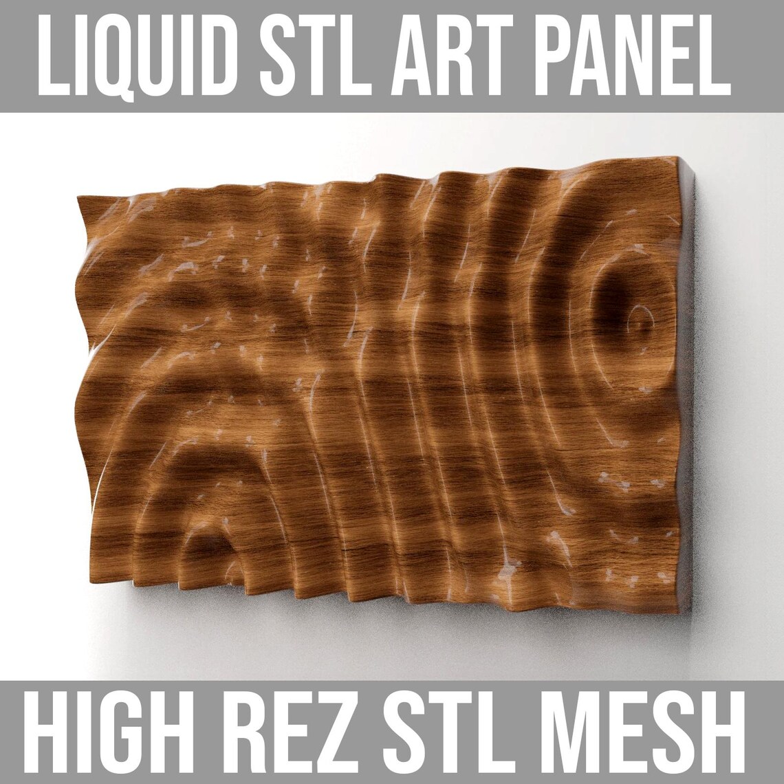 3D Water Ripple Wall Panel Design: CNC STL File (digital Download) - Etsy