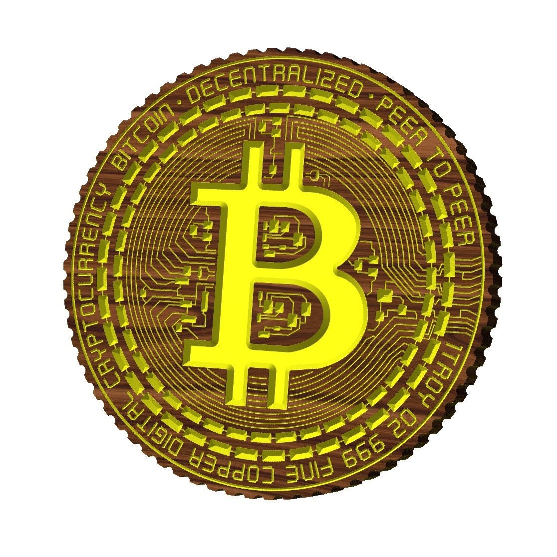 Bitcoin Cryptocurrency Sign: CNC Laser Cut File (SVG, Vcarve) - Etsy