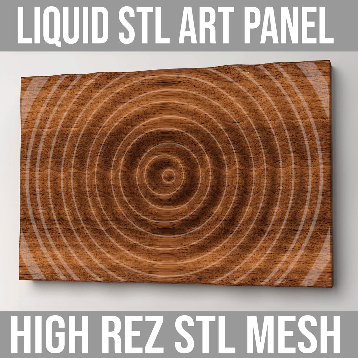3D Water Ripple Wall Panel Design: CNC Carved Wood Relief (STL File) - Etsy