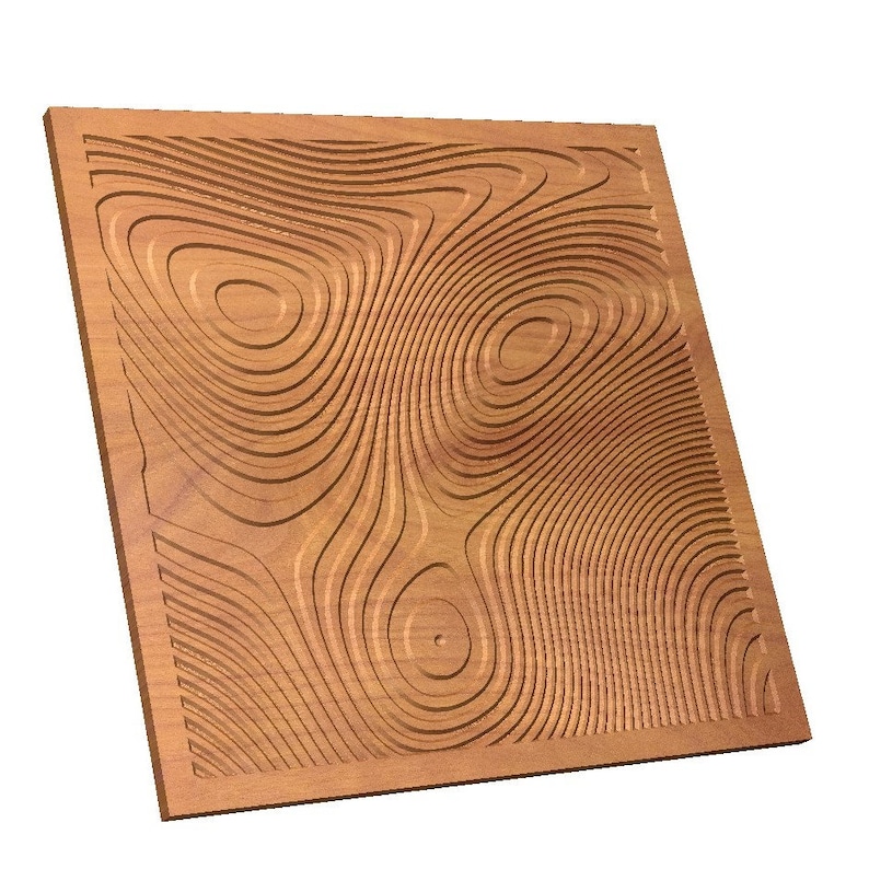 Topographic Abstract SVG Vector File for CNC Vcarve Carving Pattern ...