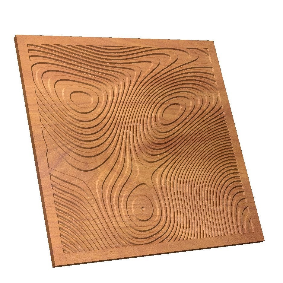 Topographic Abstract SVG Vector File for CNC Vcarve Carving Pattern ...