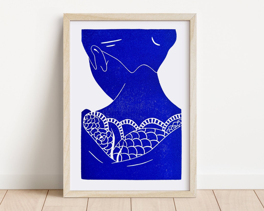 Geisha Original Linocut A5 - Etsy