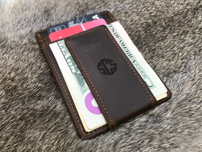Leather Card Holder, LEATHER WALLET, Leather Wallet, MONOGRAMMED Gift ...