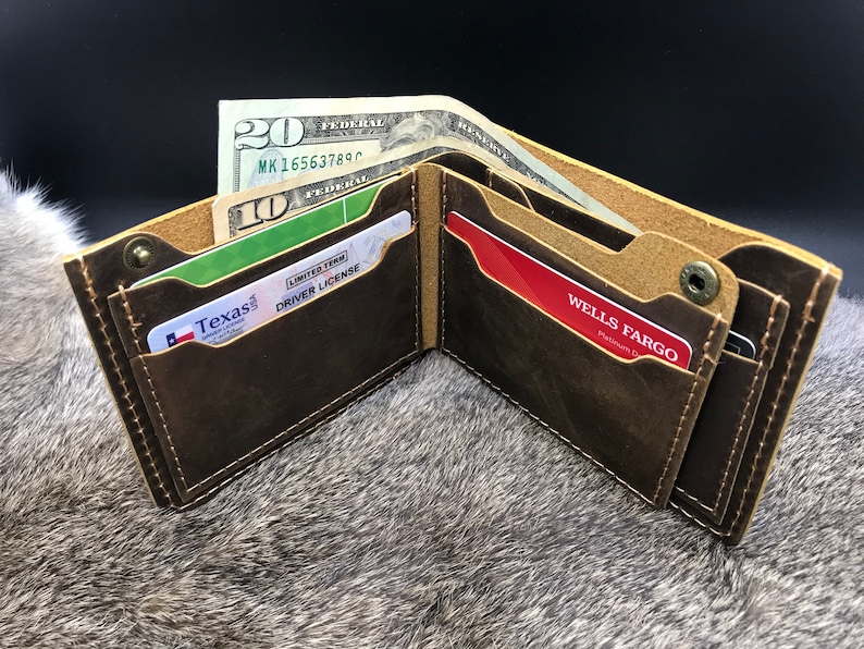 DATE NIGHT WALLET Trifold Leather Wallet Mens Wallet Gift - Etsy