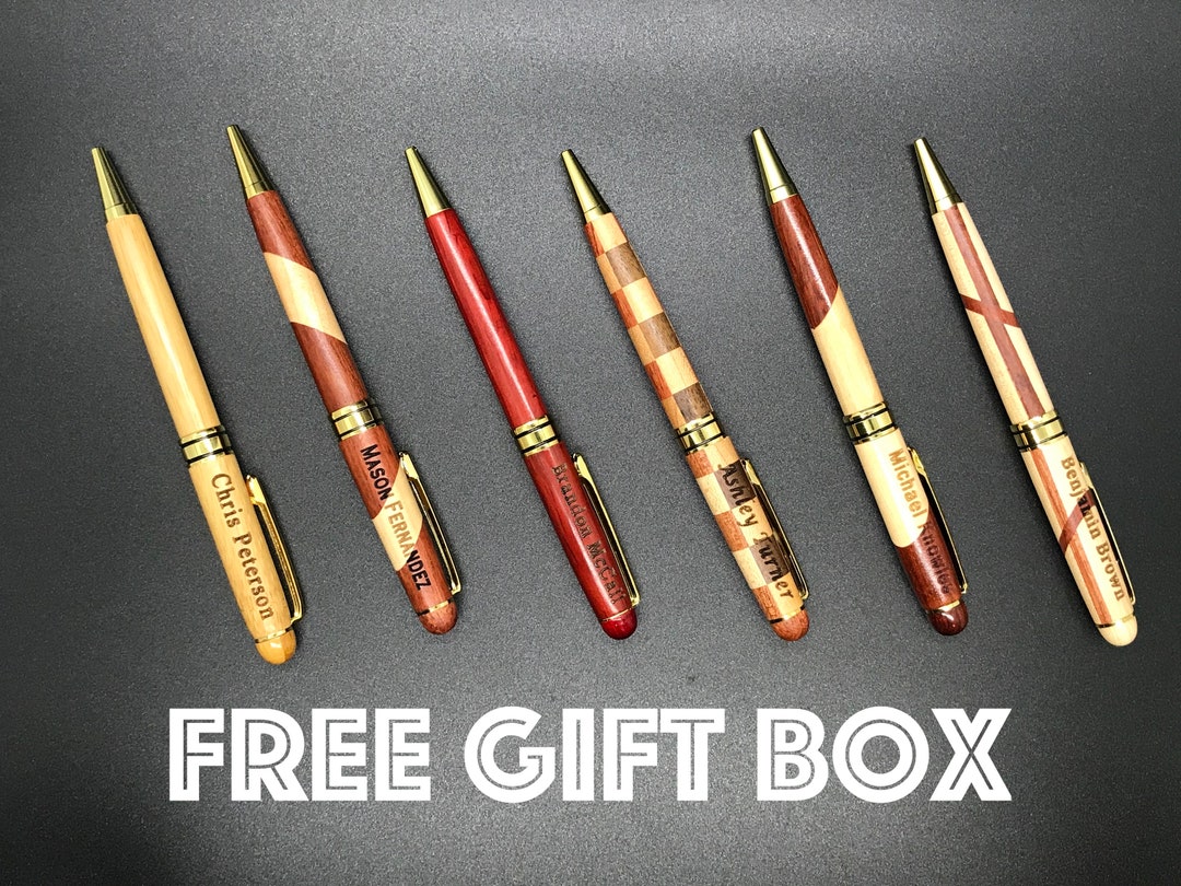 PERSONALIZED PEN, Engraved Wooden Pens, Custom Bamboo, Maple, Rosewood ...