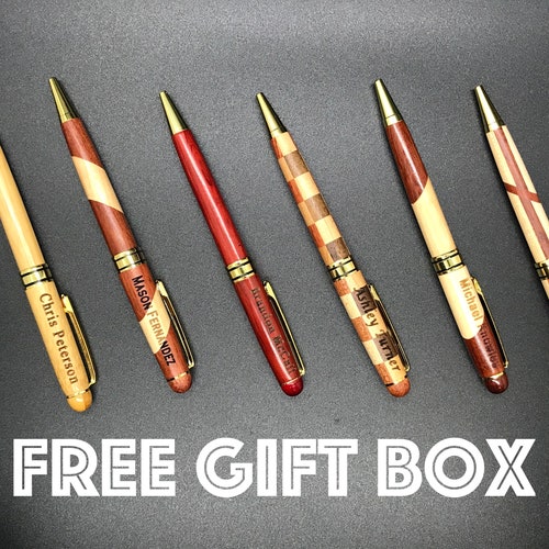 Personalized Engraved Wood Pen Custom Wooden Ballpoint Pens - Etsy