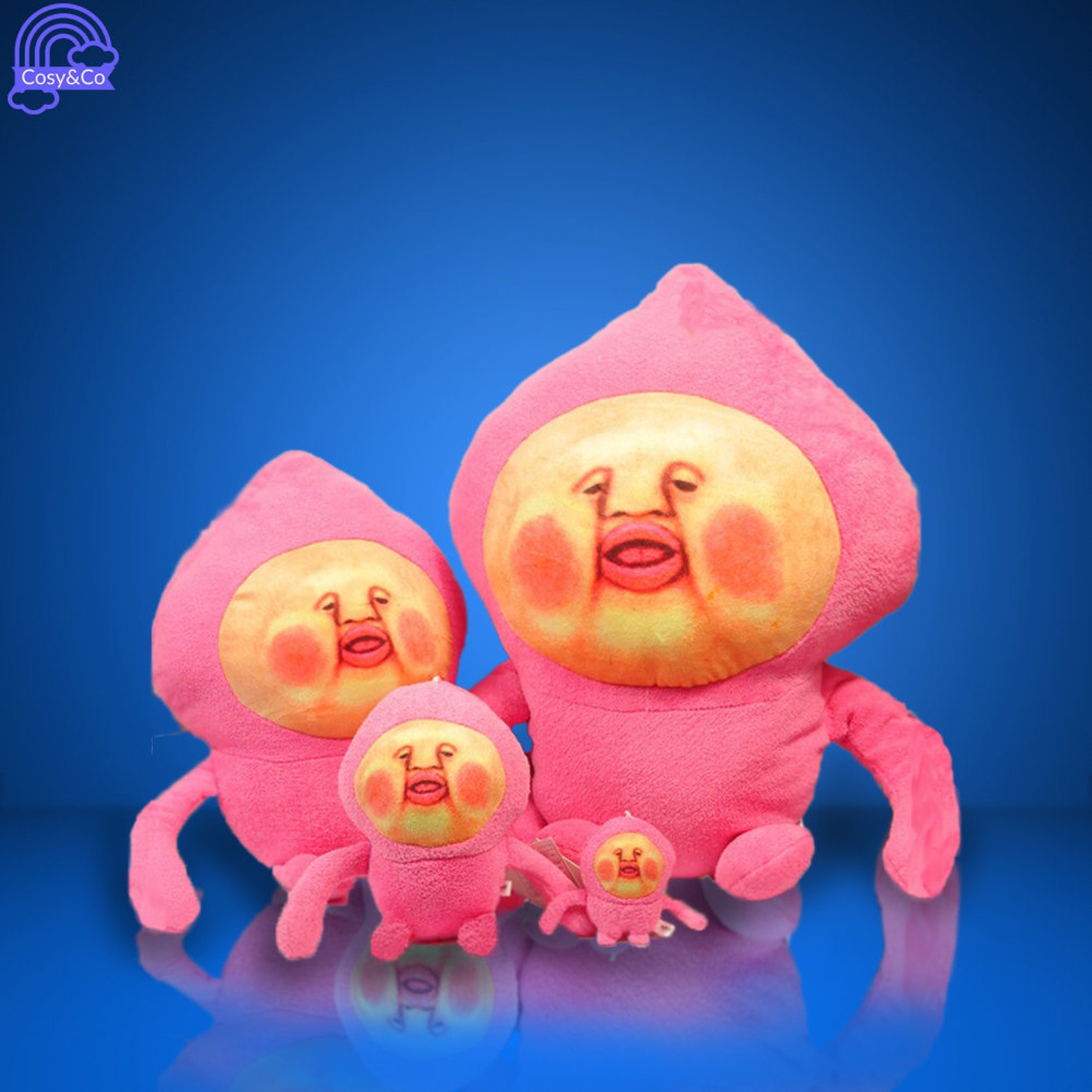 Cute Funny Kawaii Kobito-Dukan Soft Stuffed Pink Fairy Peach | Etsy