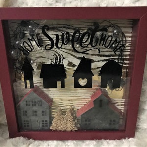 Home Sweet Home Shadowbox With Battery Operated Lights - Etsy
