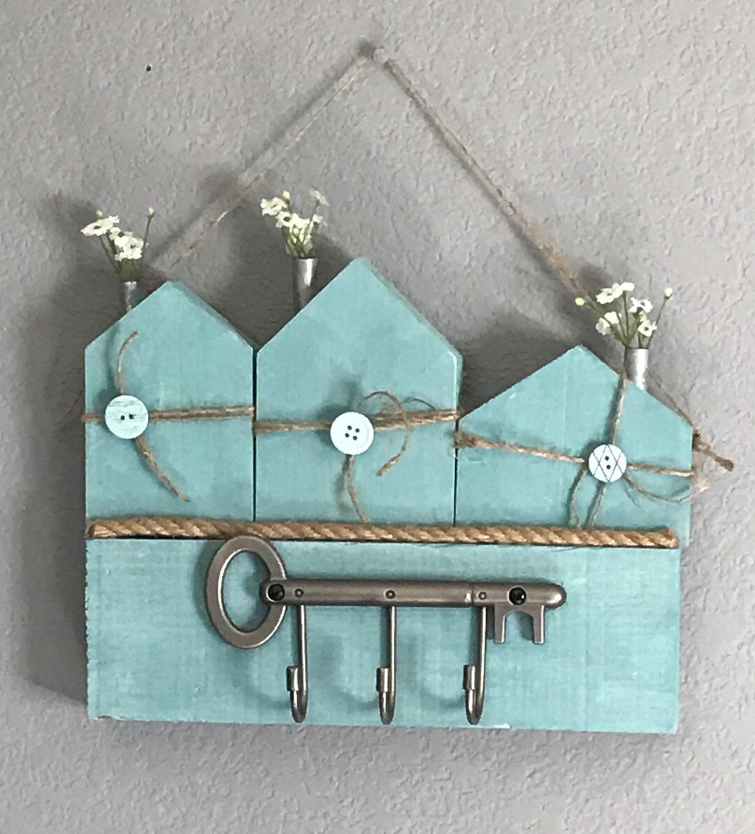 Rustic Wood Farm "house" Key Holder Wall Hanging - Etsy