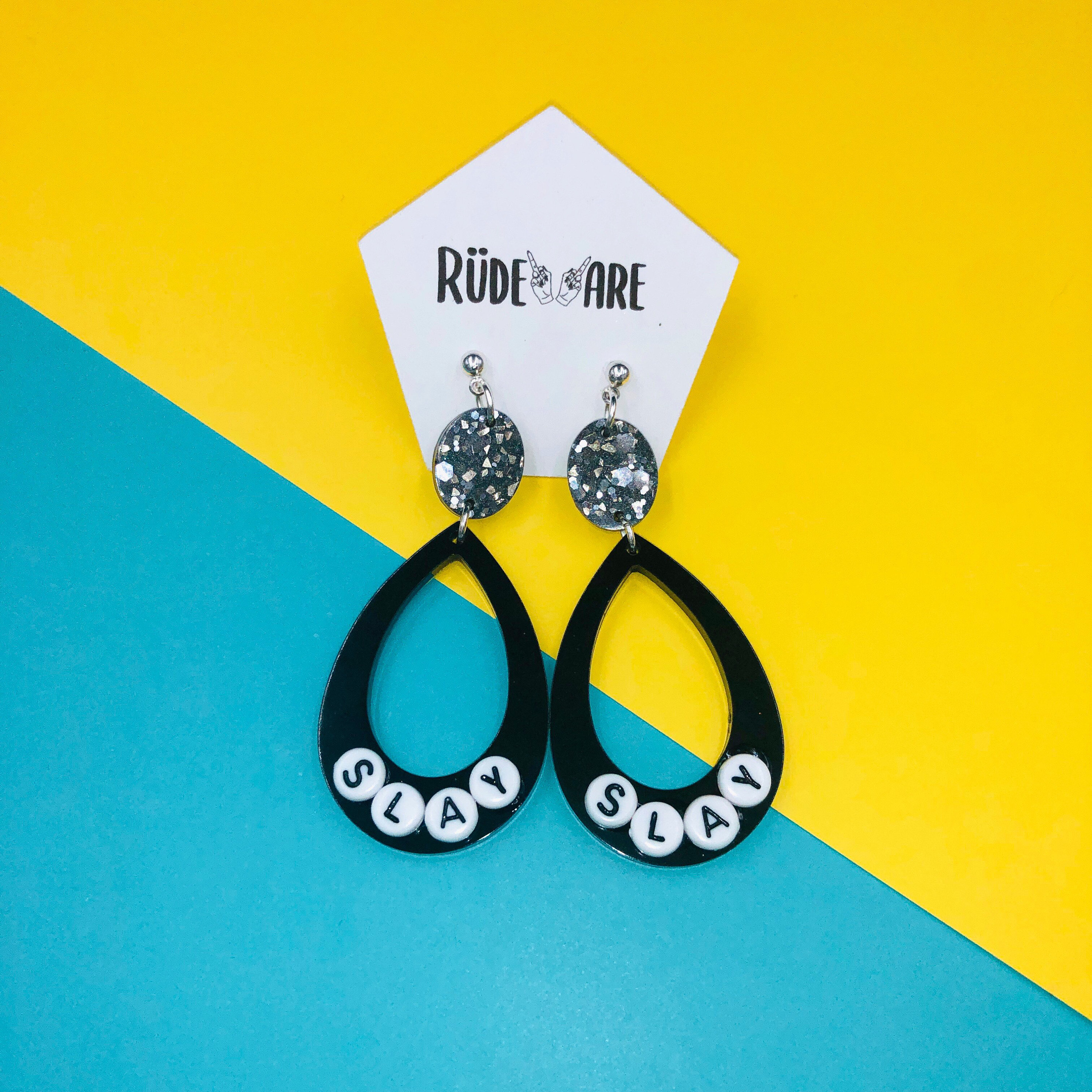 Slay All Day Resin Alphabet Bead Earrings - Etsy.de