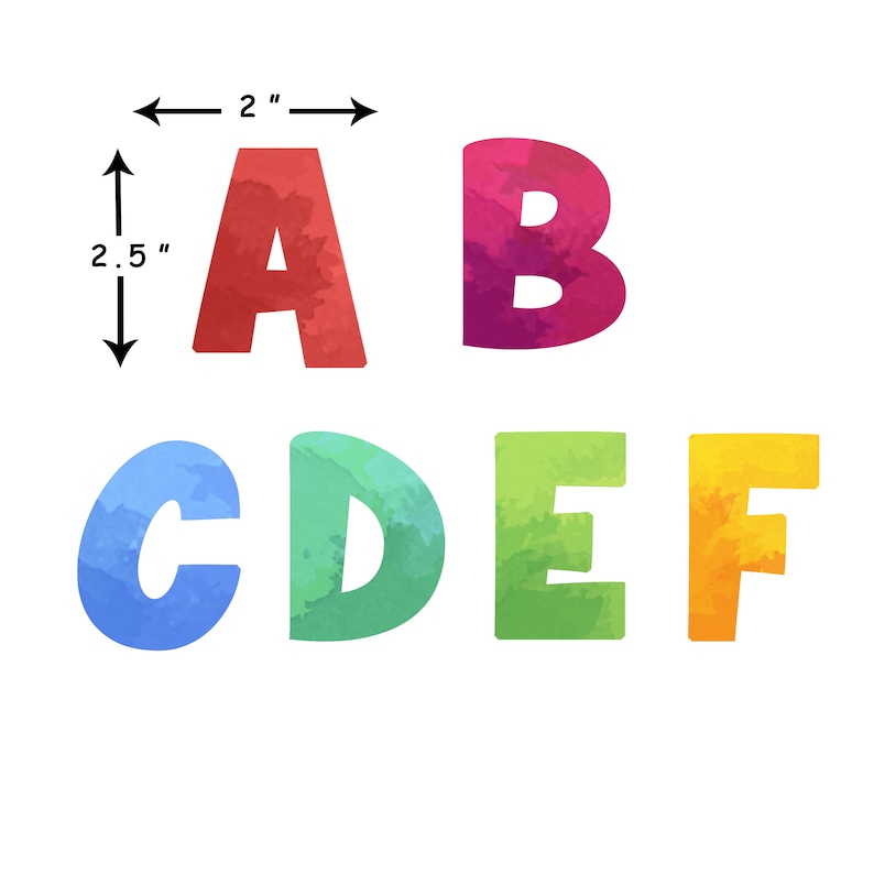 Watercolor Alphabet Clipart Alphabet Clipart Letters - Etsy