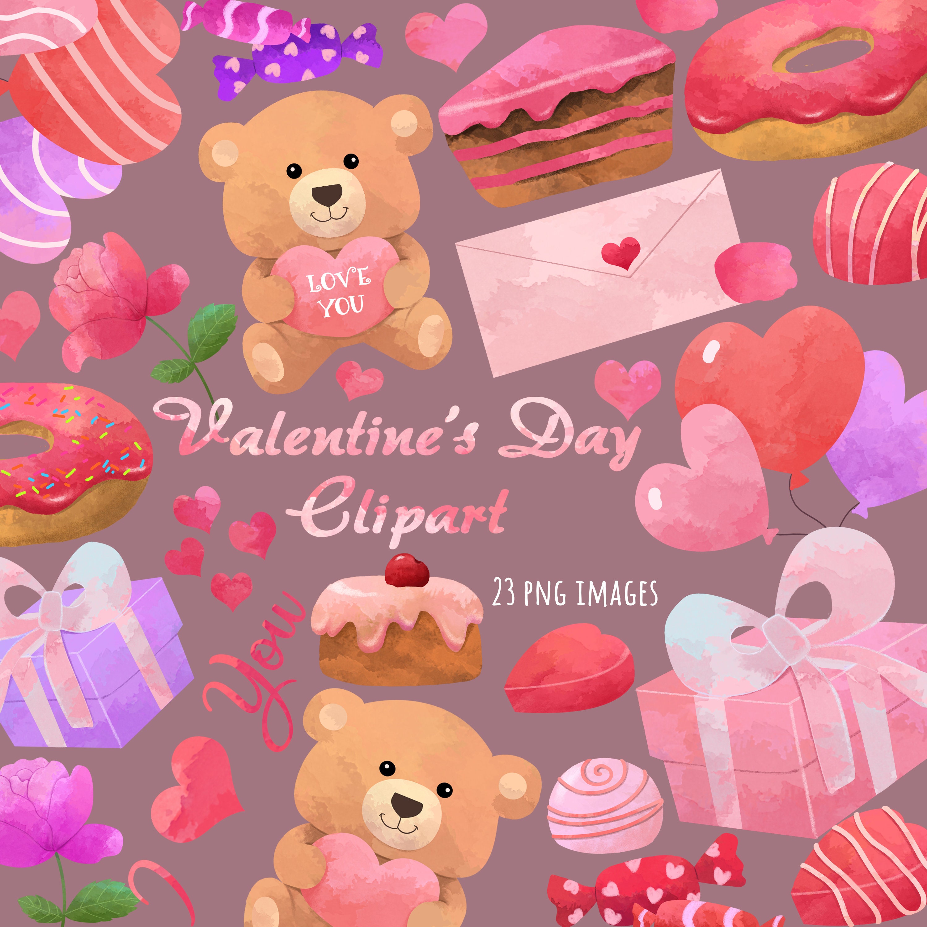 Cute Valentine Clipart, Valentine Png, Love Clipart, Valentine's Day ...