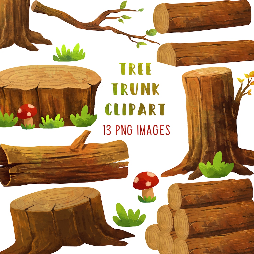 Tree Trunk Clipart, Tree Clipart, Tree Png, Tree Clip Art Png, Instant ...