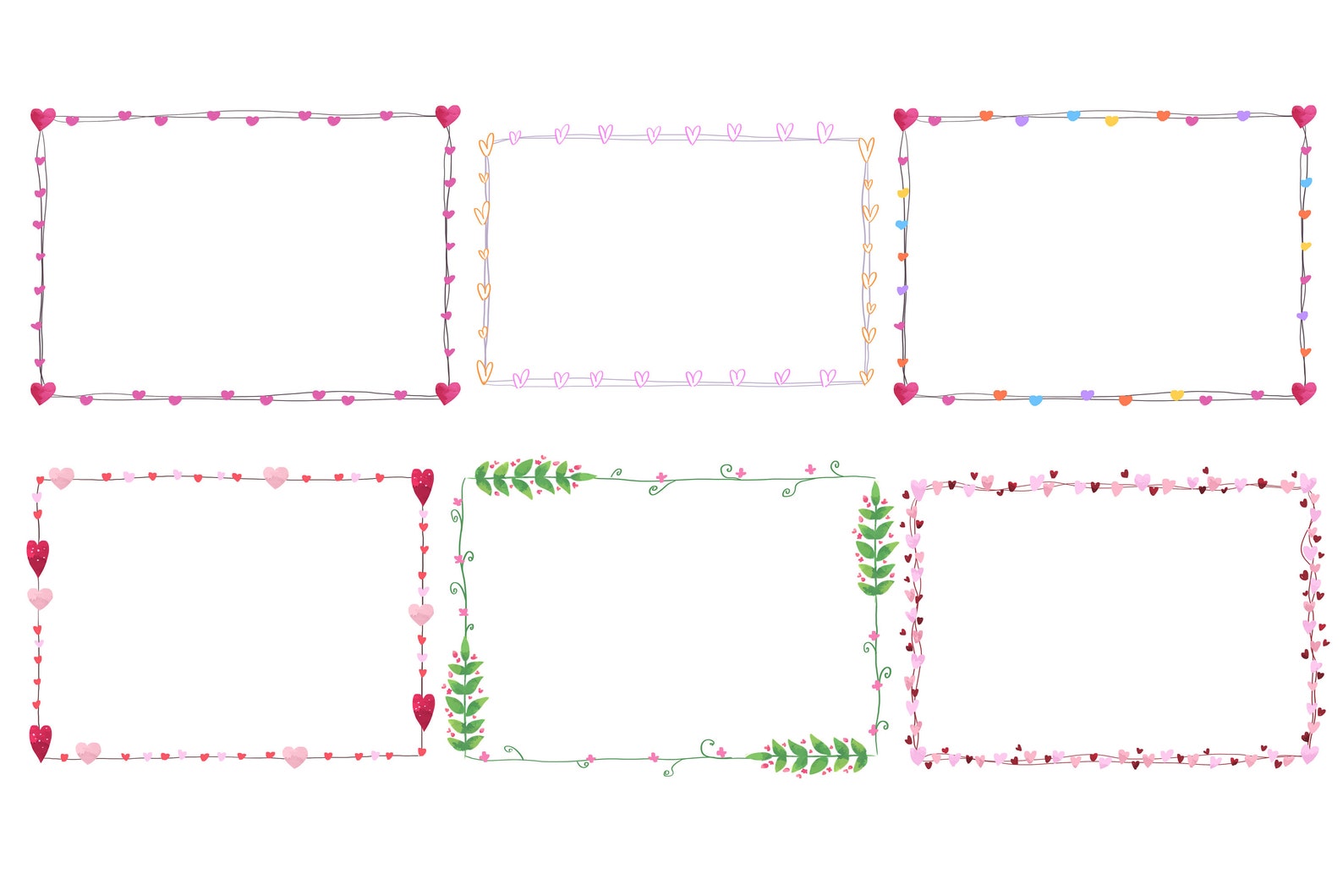 Valentine Frame Clipart, Borders Clipart, Hearts Borders Clipart ...