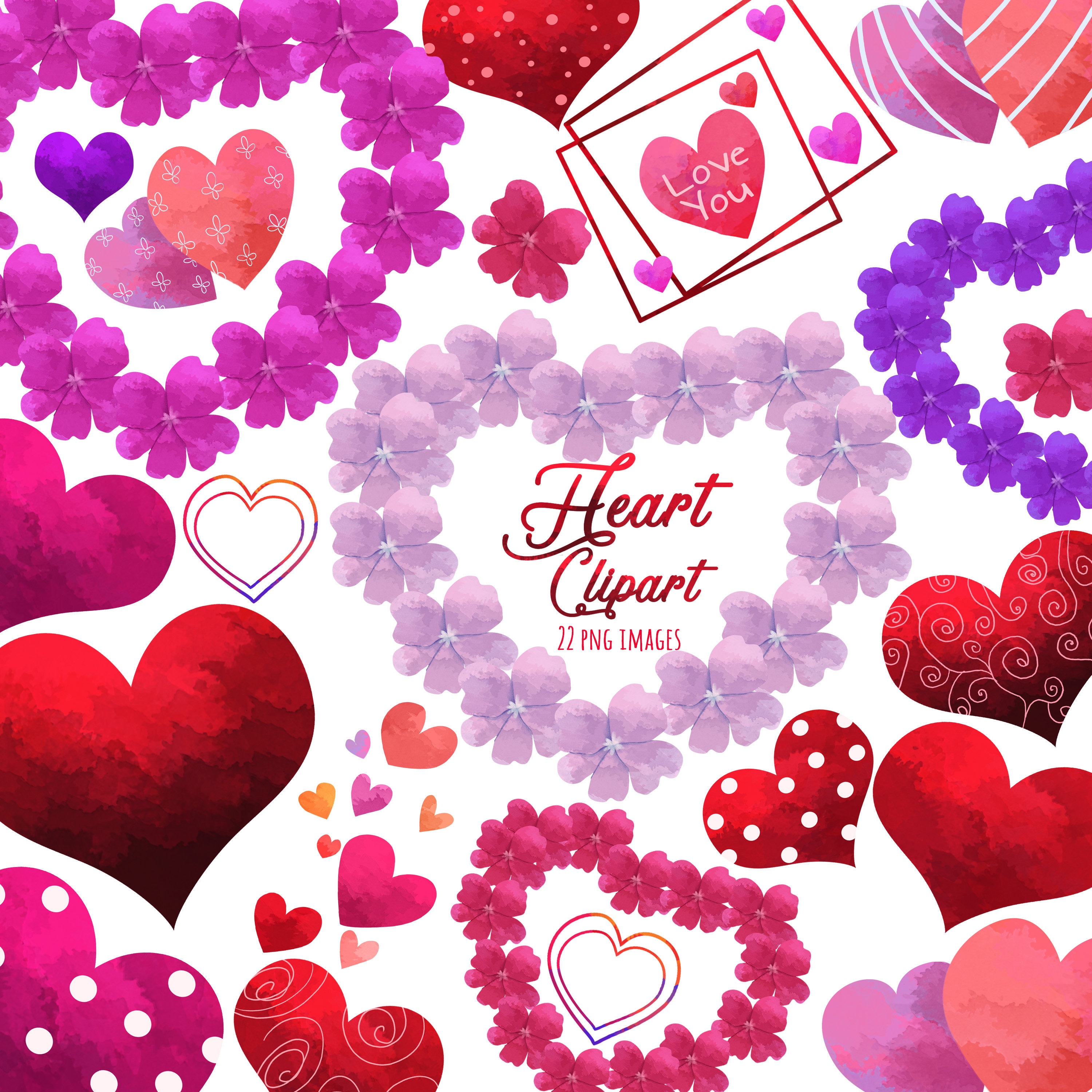 Heart Clipart, Love Clipart, Valentine's Day Clipart, Valentine Clipart ...