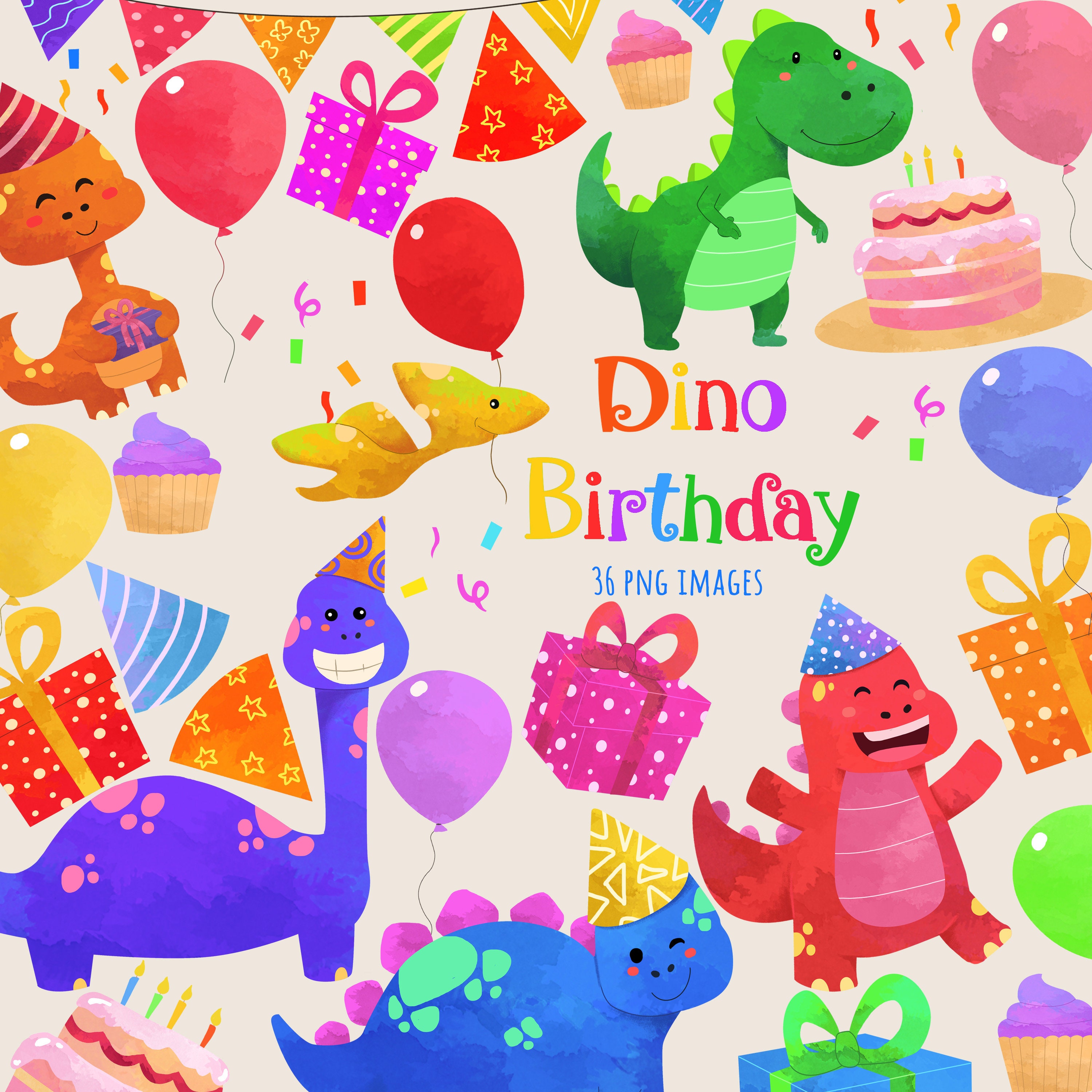 Dinosaur Clipart, Dinosaur Png, Dinosaur Birthday, Dino Party, Kid ...