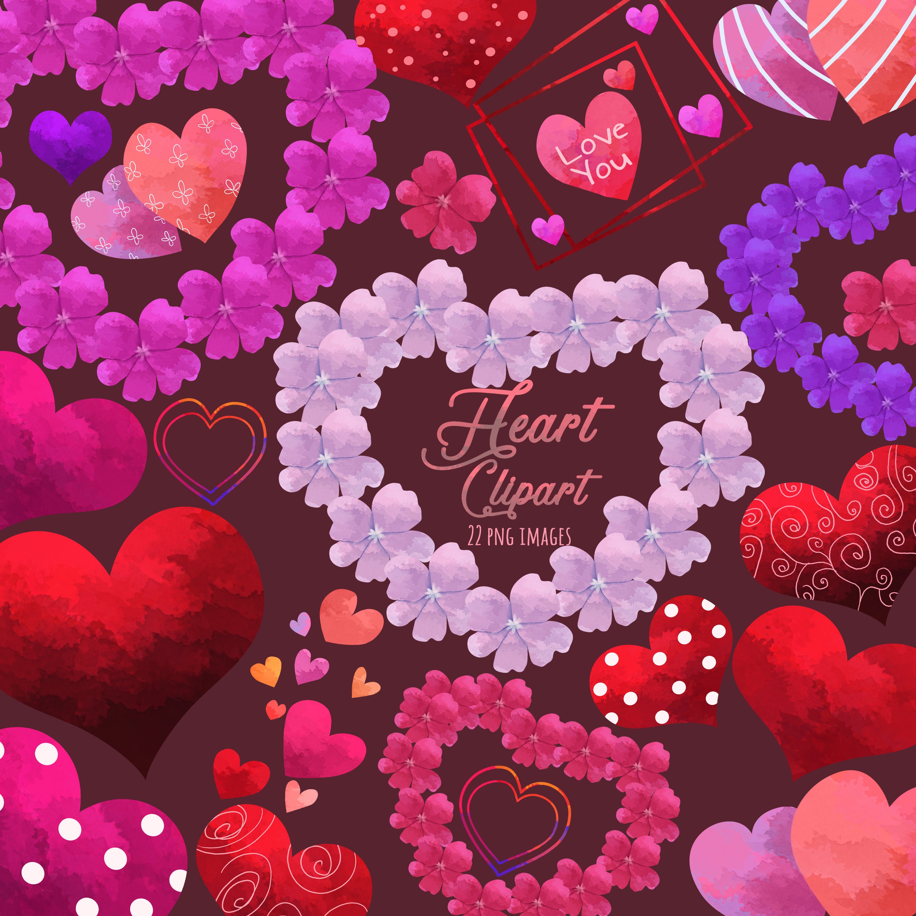 Heart Clipart, Love Clipart, Valentine's Day Clipart, Valentine Clipart ...
