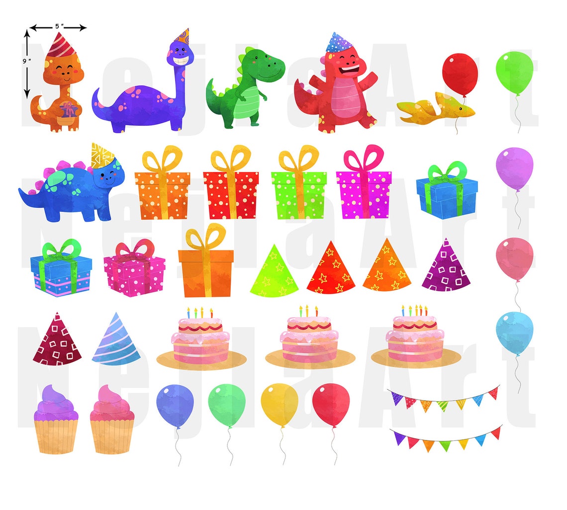 Dinosaur Clipart Dinosaur Png Dinosaur Birthday Dino Party | Etsy