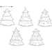 Christmas Trees Doodles, Christmas Trees Digital Stamp, Christmas Tree ...