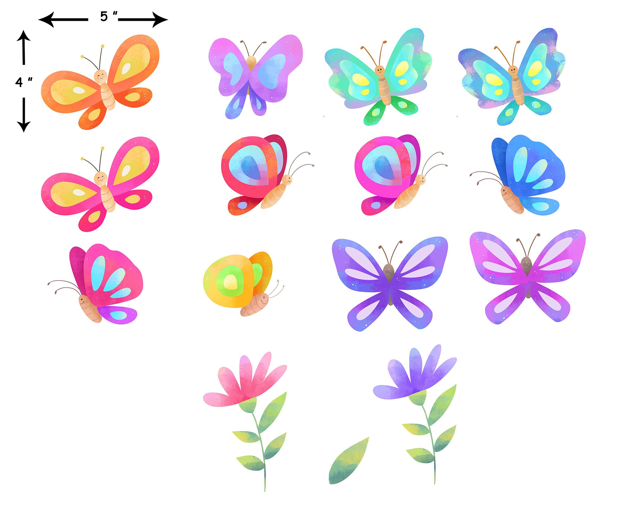 Butterfly Clipart, Butterfly Png, Butterfly Digital Scrapbook, Spring ...