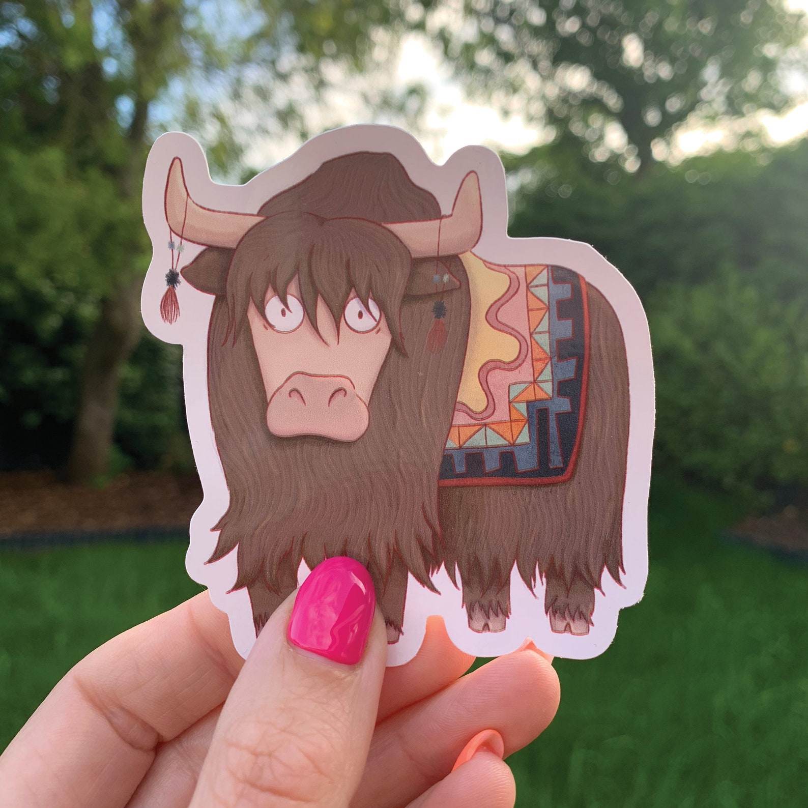 Cute Yak Vinyl Sticker/ Kawaii Yak Stickers, Gifts for Yak Lovers ...