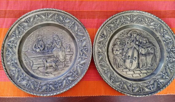 Brass Plates Dutch Made in Holland Vintage Embossed Dutch - Etsy