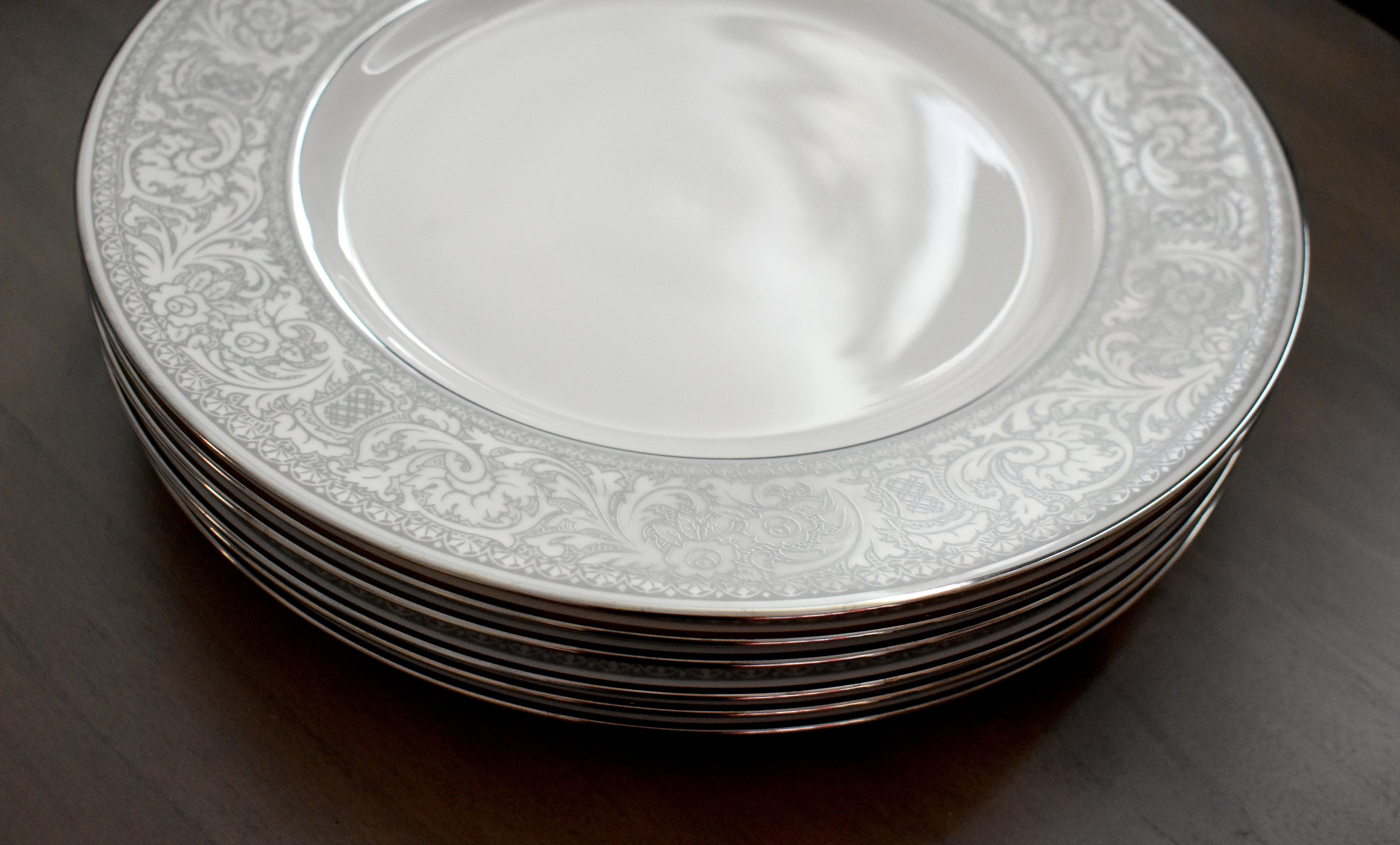 Dinner Plate Renaissance Platinum by FRANCISCAN Made in USA - Etsy
