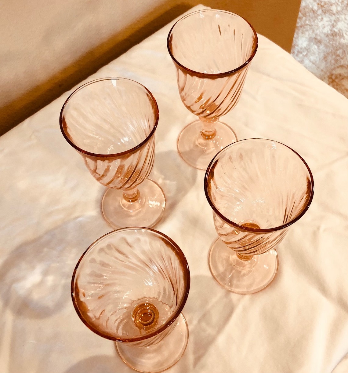 Luminarc French Glassware Arcoroc Vintage Rosaline Wine - Etsy Israel