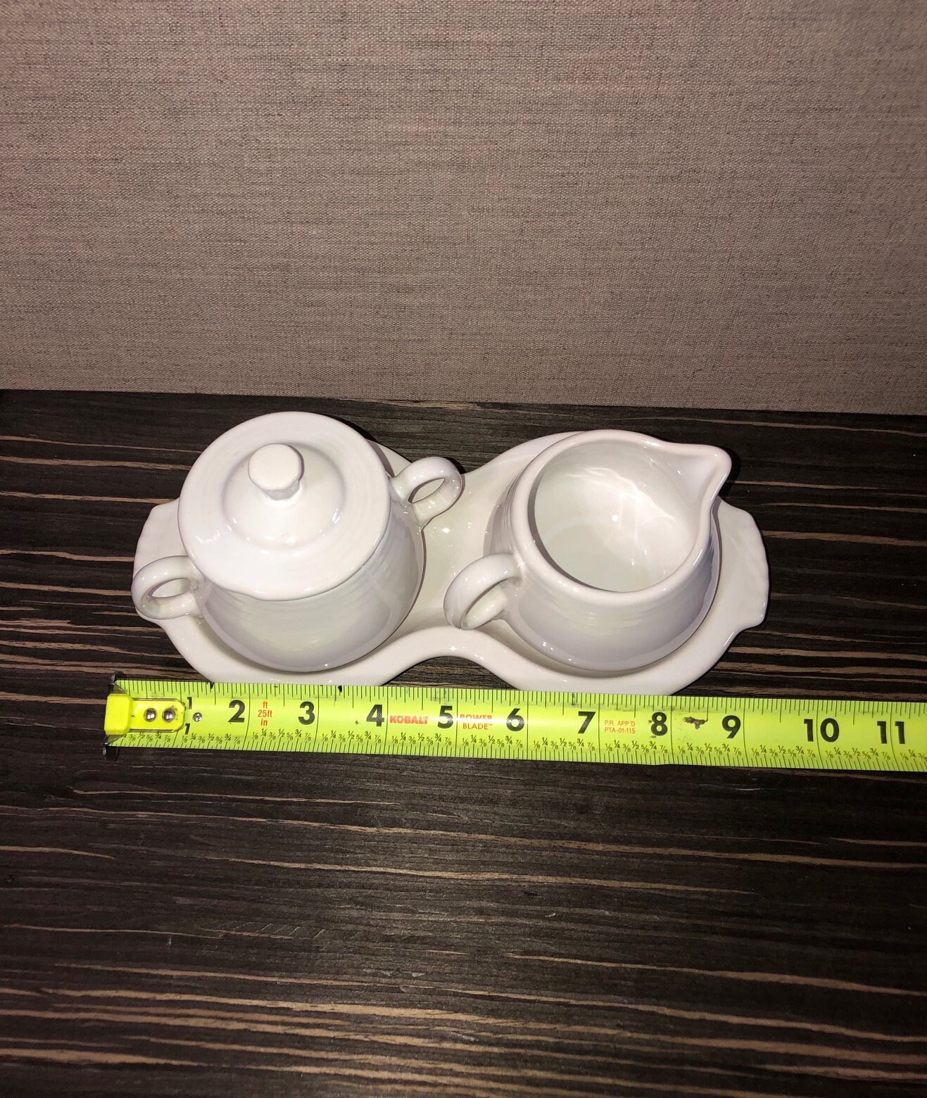 Fiesta Creamer &Sugar with Lid Tray Set Fiesta White Intro - Etsy France