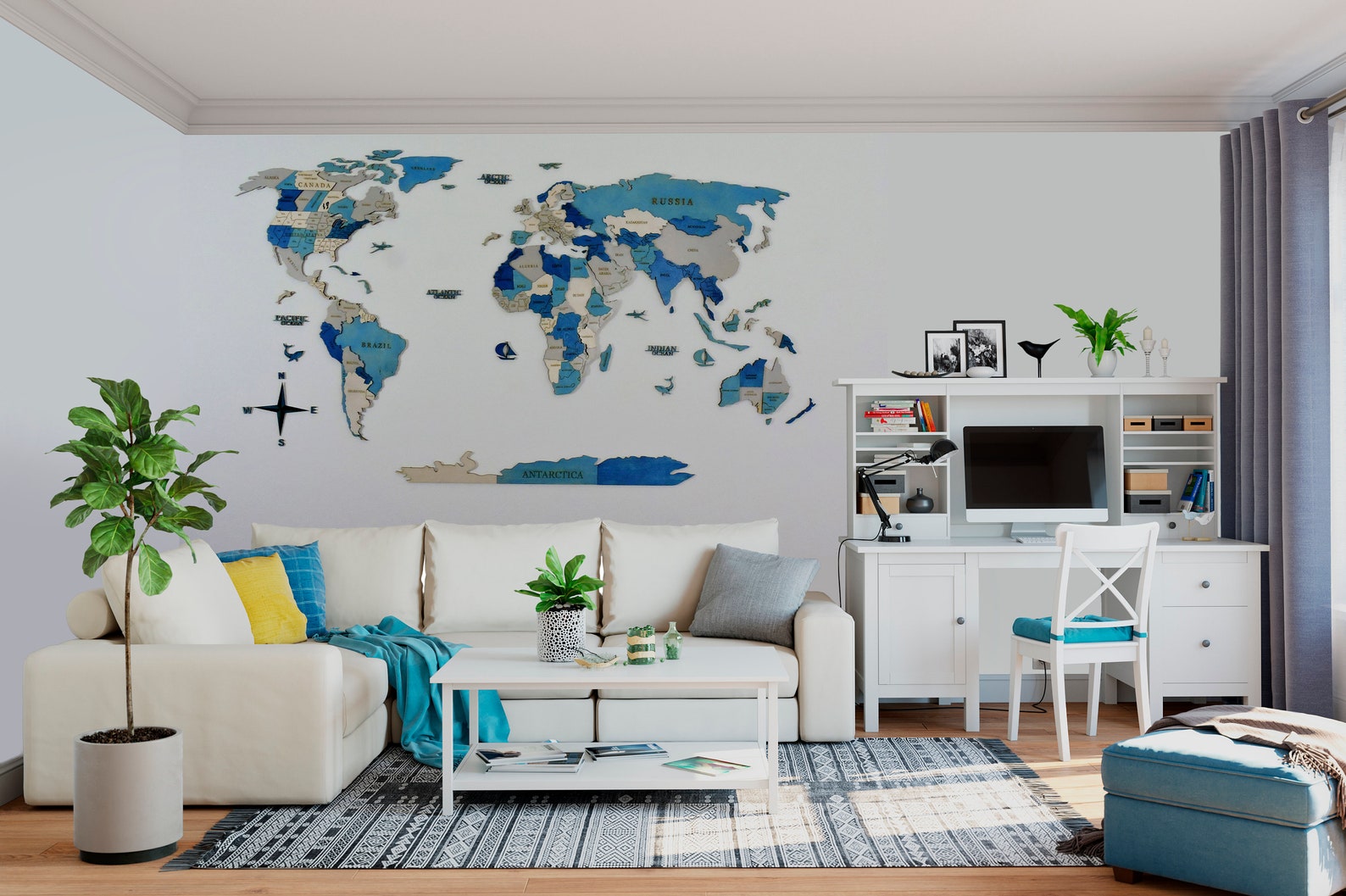 Wooden World Map of the World Wall Art Decor Wood Wall Art - Etsy