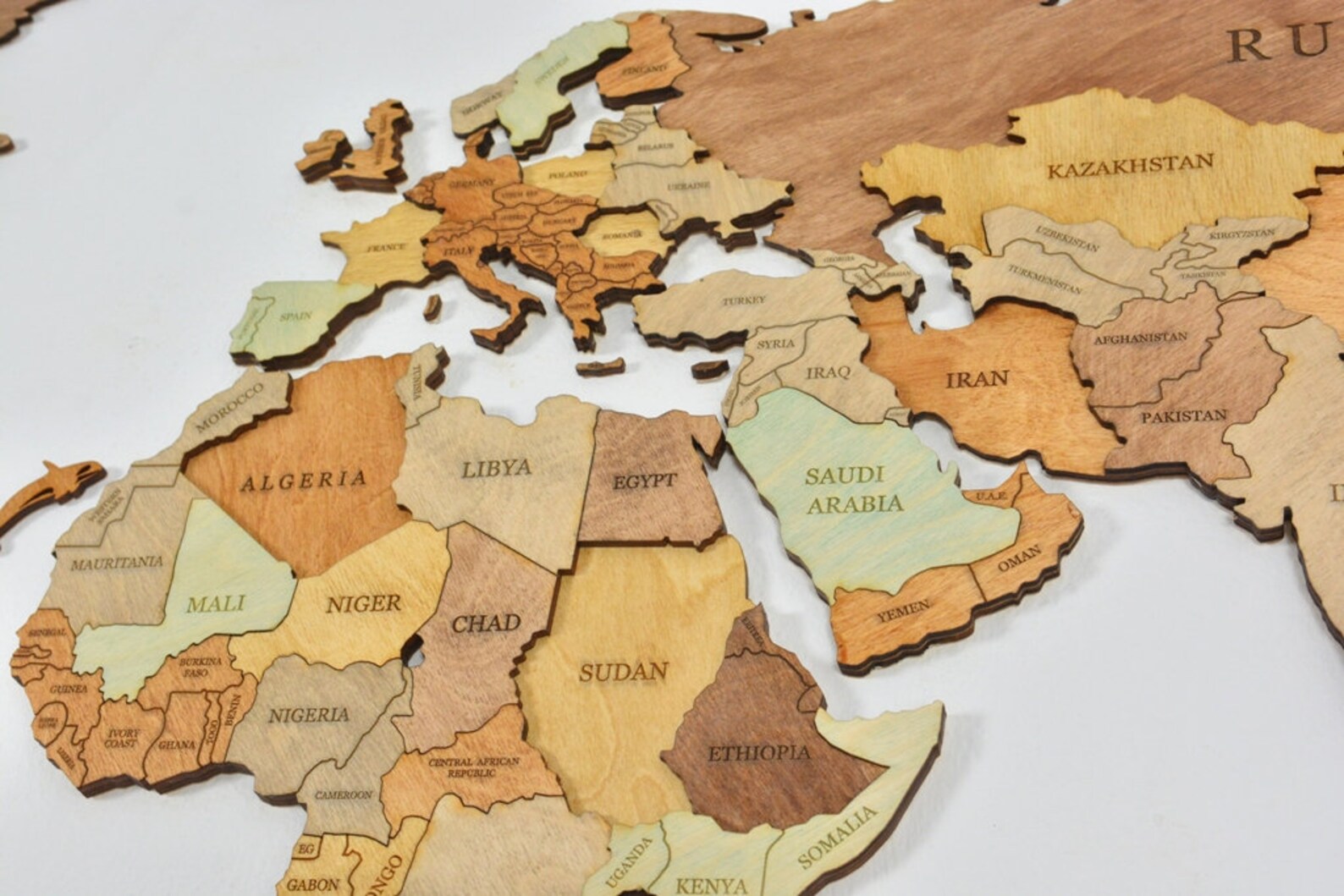 3D Wooden World Map,home Wall Decor, Rustic Wall Decor,wood Wall Art ...