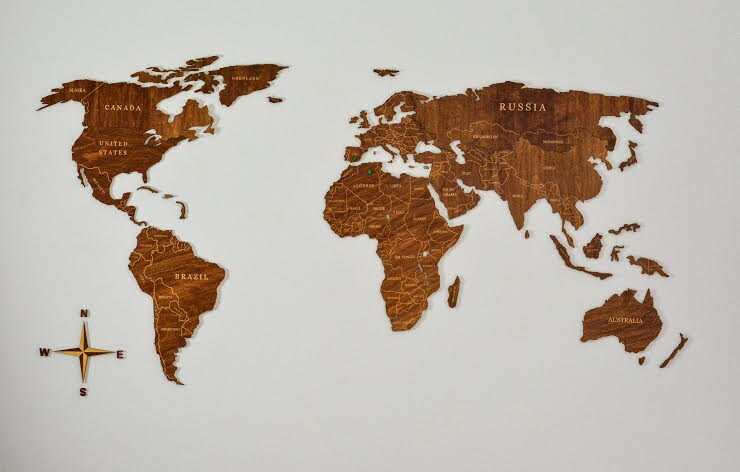 Wooden World Map of the World Wall Art Decor Wood Wall Art - Etsy