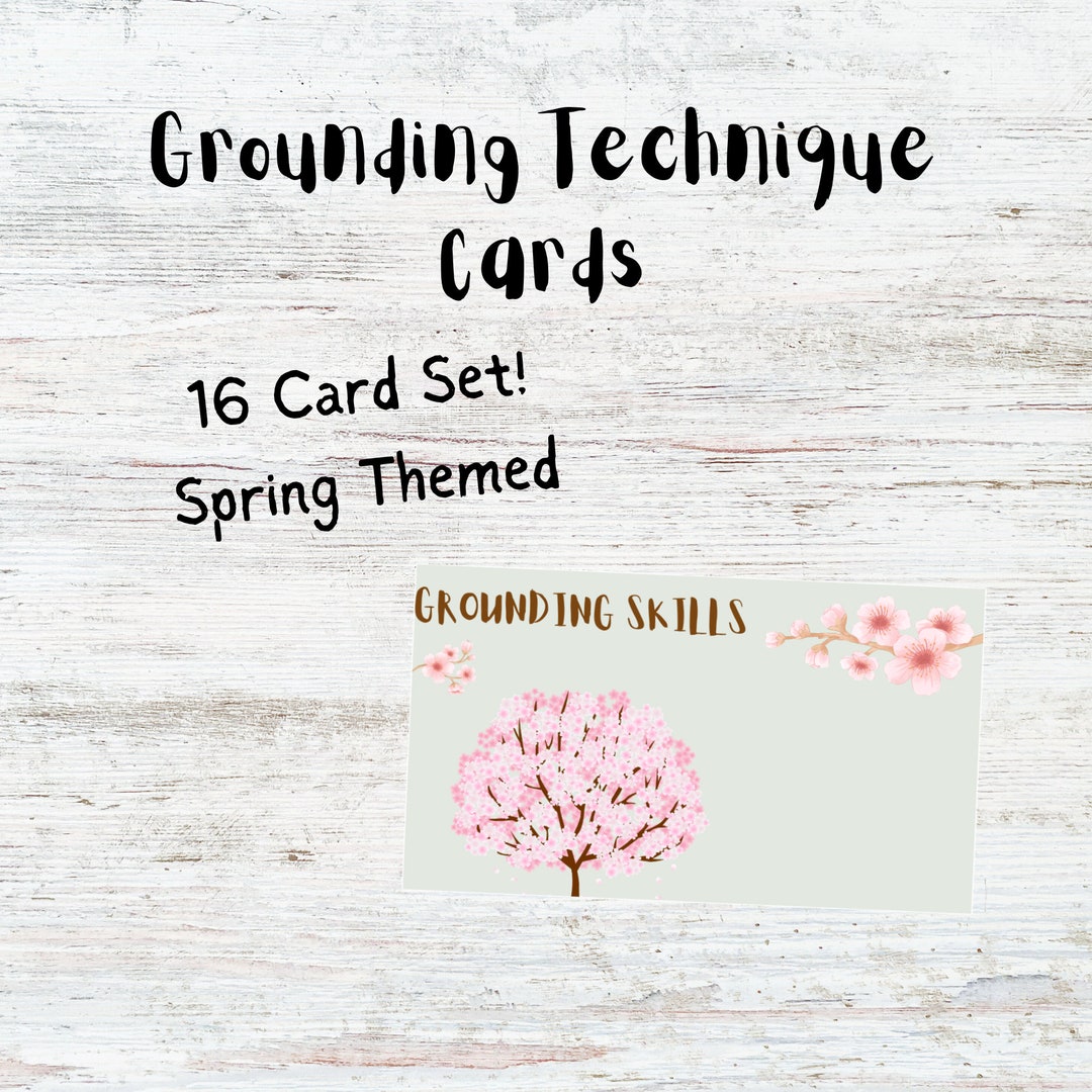 Spring Grounding Technique Coping Therapy Cards Anxiety, CPTSD, DID ...