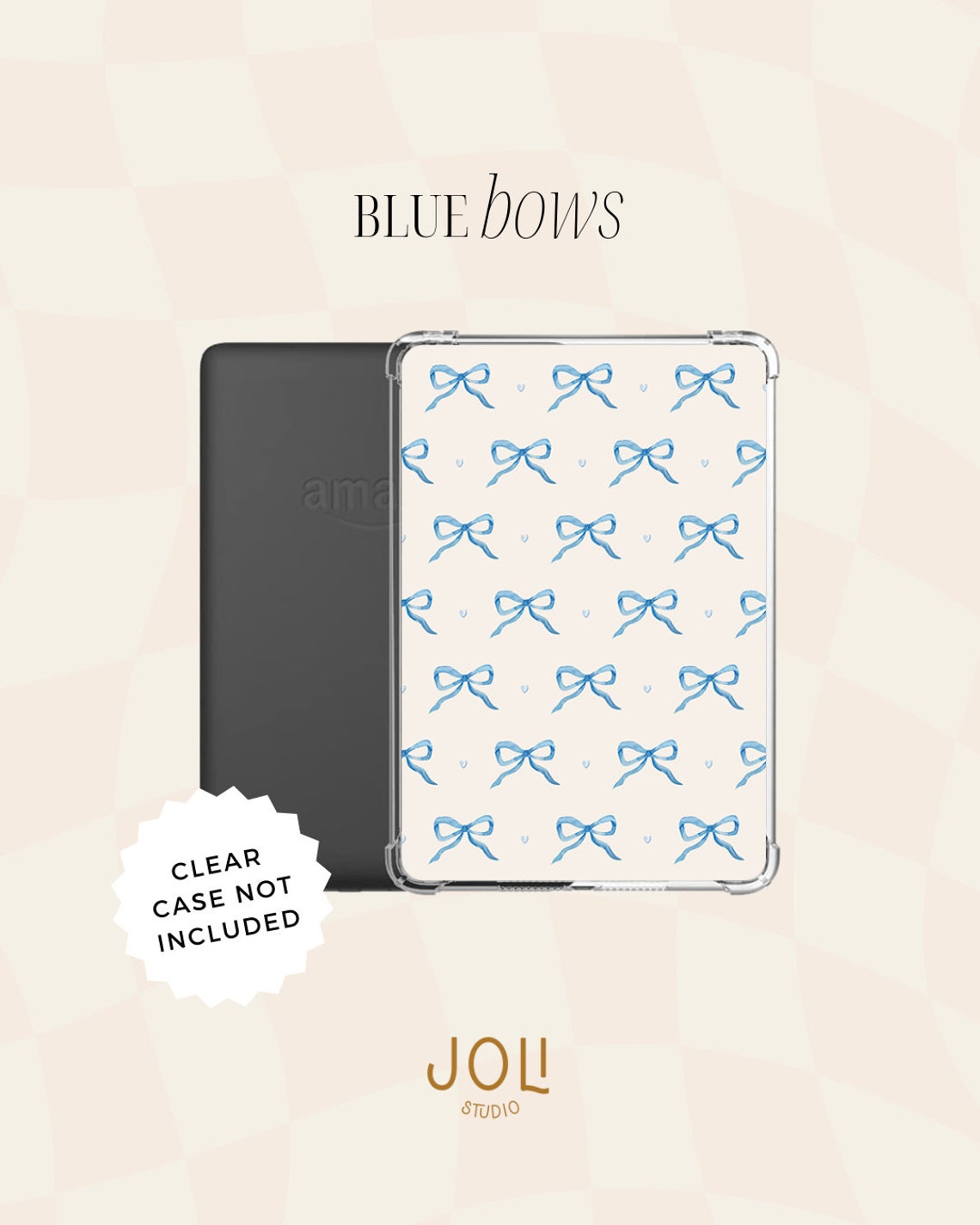 Bow Kindle Insert for Clear Case Kindle Paperwhite Insert Kobo Insert E ...